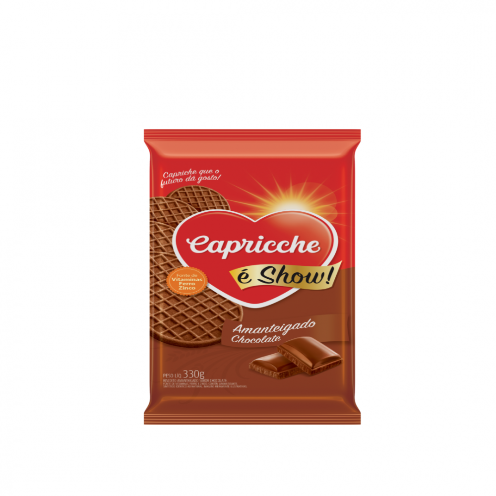 VC Alimentos - Bisc. Amanteigado Chocolate Capricche 330g - Meu ...